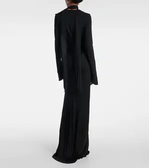 Attico Cutout Crêpe Maxi Dress