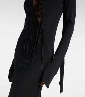 Attico Cutout Crêpe Maxi Dress