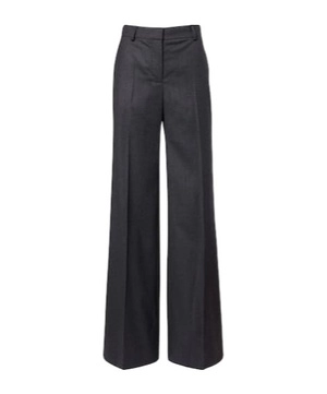 Stella McCartney Wool Flannel Wide-leg Pants - Black