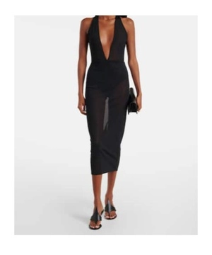 Alex Perry Sheer Midi Dress