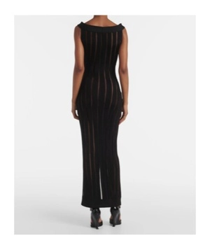 NENSI DOJAKA Ribbed-knit Maxi Dress