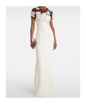 SAFIYAA LONDON Embellished Crêpe Gown