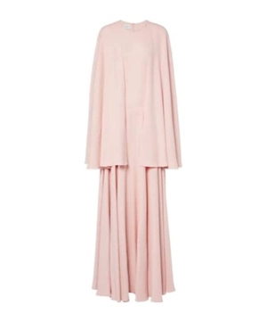Giambattista Valli Pleated Caped Gown - Nude
