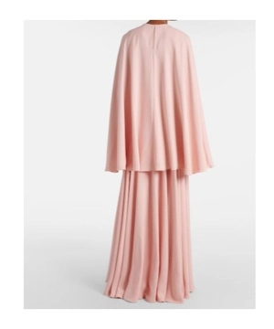 Giambattista Valli Pleated Caped Gown