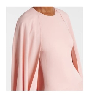Giambattista Valli Pleated Caped Gown