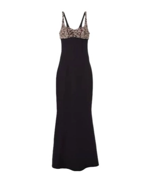 SAFIYAA LONDON Crystal-embellished Gown - Black