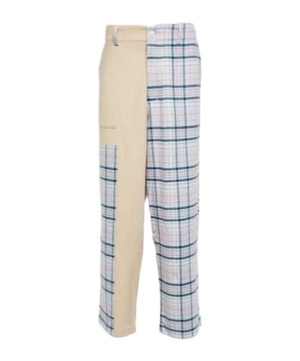 THE ELDER STATESMAN Plaid Casual Pants - Nude