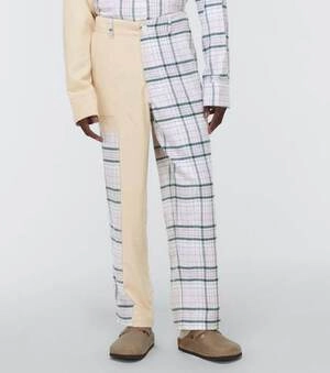 THE ELDER STATESMAN Plaid Casual Pants