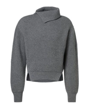 JIL SANDER Wool Turtleneck Sweater - Gray
