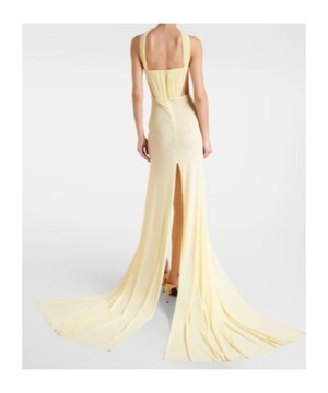 David Koma Ruched Halterneck Gown