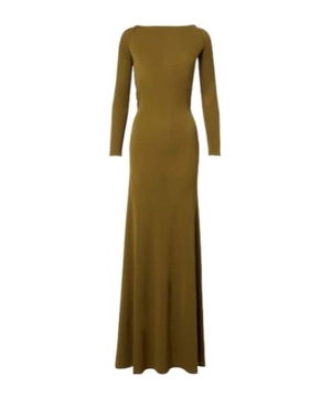 Alex Perry Draped Open-back Crêpe Jersey Gown - Brown