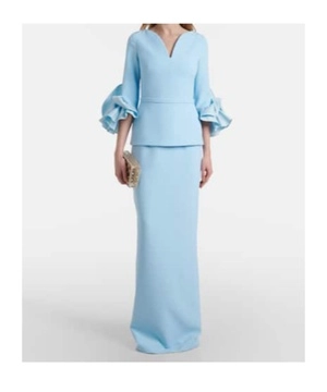 SAFIYAA LONDON Pleated Crepe Dress