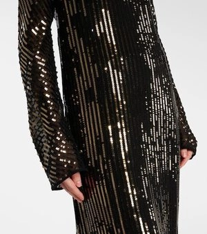Johanna Ortiz Sequined Silk Gown