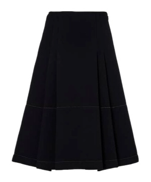 Marni Tiered Cotton-blend Midi Skirt - Black