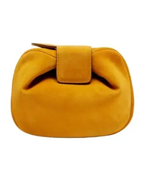 Gabriela Hearst Soft Demi Small Leather Clutch - Brown