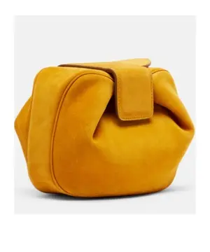 Gabriela Hearst Soft Demi Small Leather Clutch - Brown