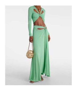 Rabanne Cutout Embellished Crop Top