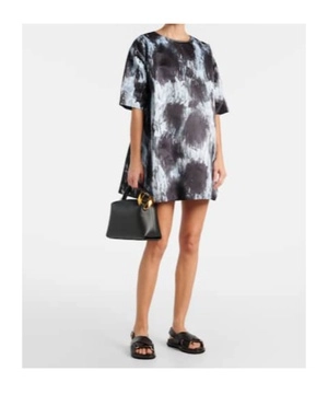 Marni Leopard-print Duchesse Satin Minidress