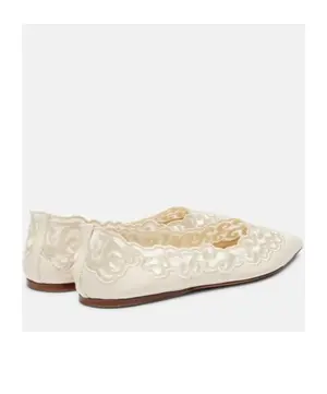 Gabriela Hearst Ziva Embroidered Leather Ballet Flats