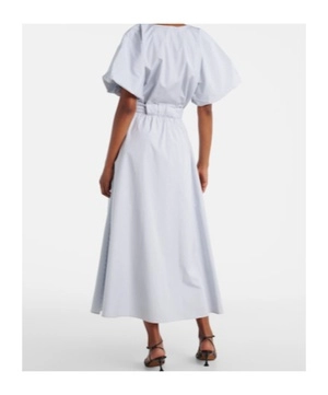 Altuzarra Paulina Striped Cotton Midi Dress - White