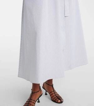 Altuzarra Paulina Striped Cotton Midi Dress - White