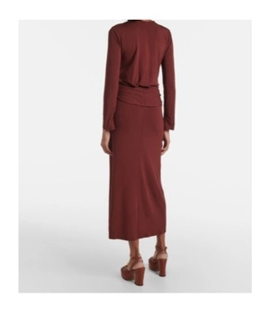Johanna Ortiz Draped Jersey Maxi Dress