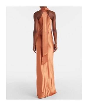 Galvan Pandora Halterneck Satin Gown