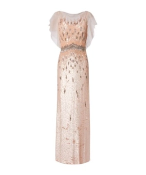 Jenny Packham Bonnie Embellished Gown - Nude