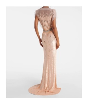 Jenny Packham Bonnie Embellished Gown - Nude