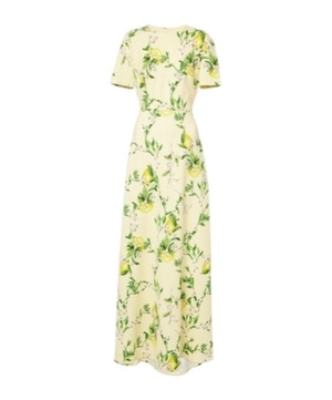 Monique Lhuillier Floral Maxi Dress - Nude