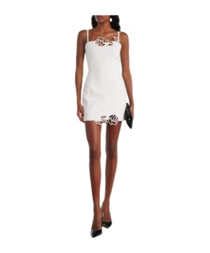 Blumarine Laser-cut Crêpe Cady Minidress