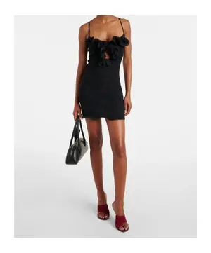 Magda Butrym Ruffled Sheer Minidress