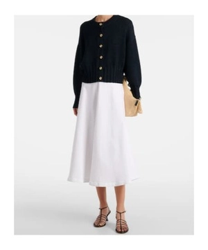 Altuzarra Varda Cotton-blend Midi Skirt