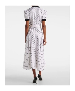 RODARTE Polka Dot Silk Twill Midi Dress