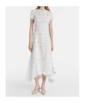 Oscar De La Renta Guipure Lace Midi Dress