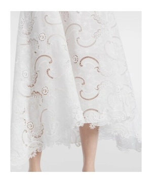 Oscar De La Renta Guipure Lace Midi Dress