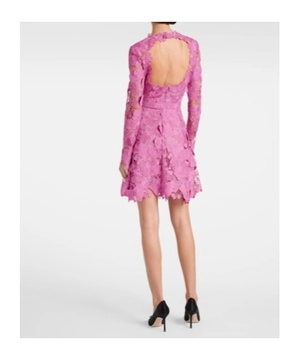 Oscar De La Renta Floral Lace Minidress