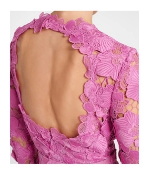 Oscar De La Renta Floral Lace Minidress