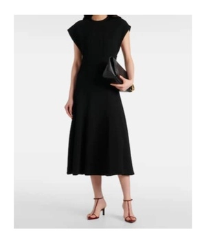 JIL SANDER Ribbed-knit Midi Dress