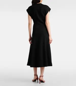 JIL SANDER Ribbed-knit Midi Dress