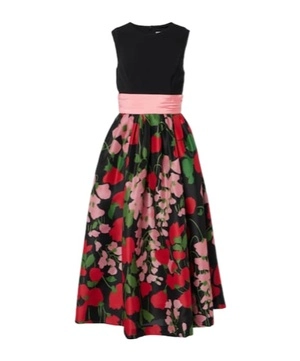 Carolina Herrera Silk Midi Dress - Black