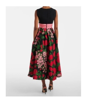 Carolina Herrera Sleeveless Floral Print Midi Dress