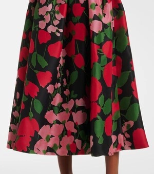 Carolina Herrera Sleeveless Floral Print Midi Dress