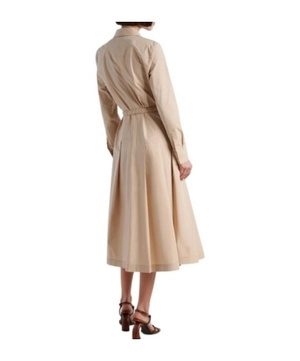 Tory Burch Pleated Cotton-blend Shirt Dress