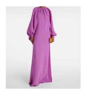 Oscar De La Renta Draped Silk-blend Gown