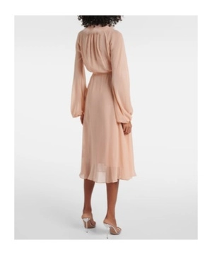 Blumarine Georg Feather-trimmed Midi Dress