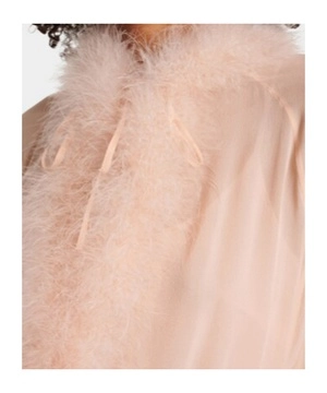 Blumarine Georg Feather-trimmed Midi Dress