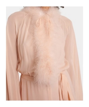 Blumarine Georg Feather-trimmed Midi Dress