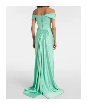 VIVIENNE WESTWOOD Nova Cocotte Satin Corset Gown - Green