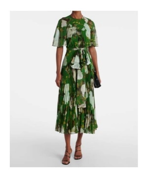 Erdem Floral Pleated Midi Dress